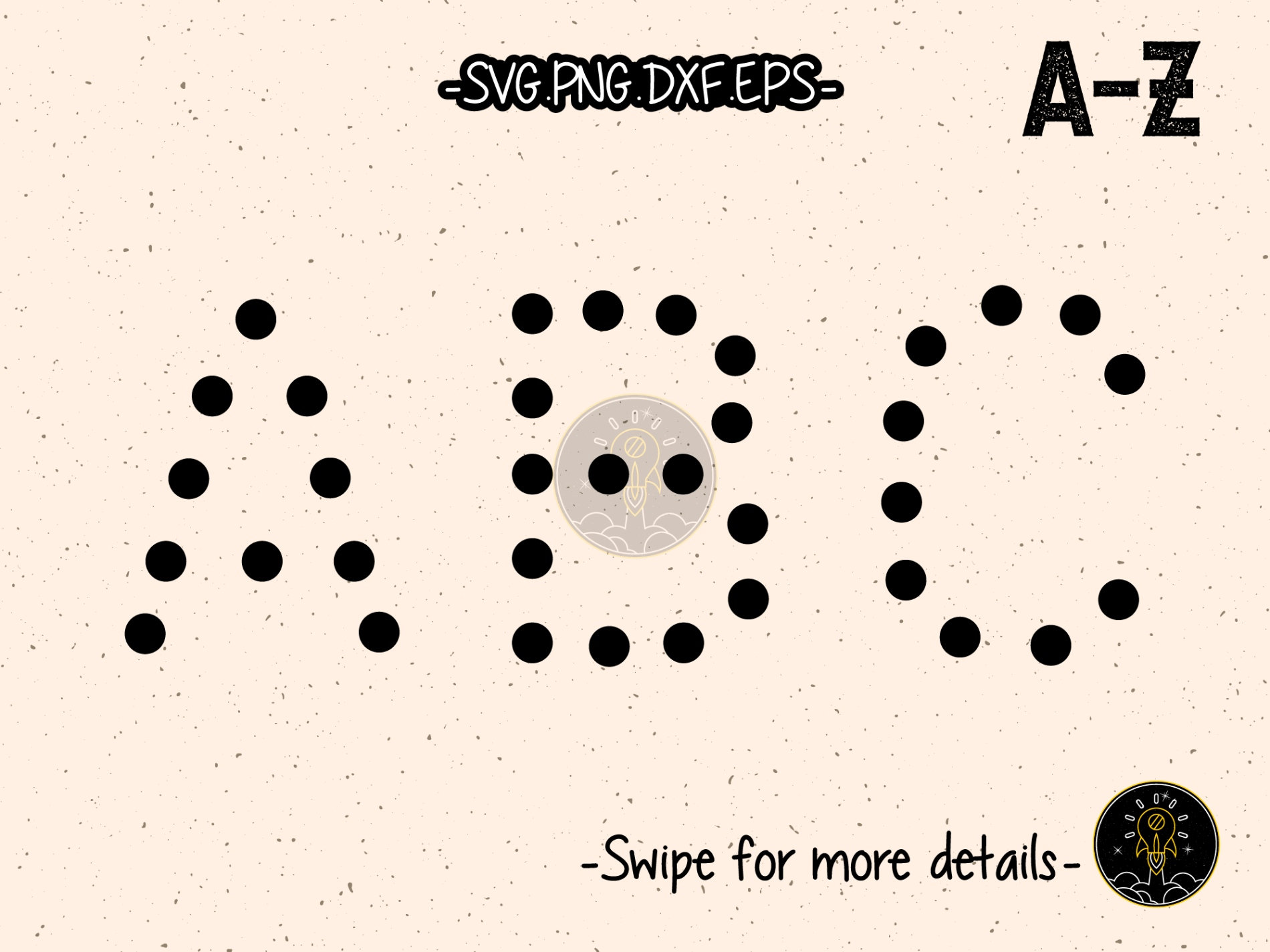 Polkadot Letter Font Alphabet SVG Cut File Cricut Clipart - Etsy