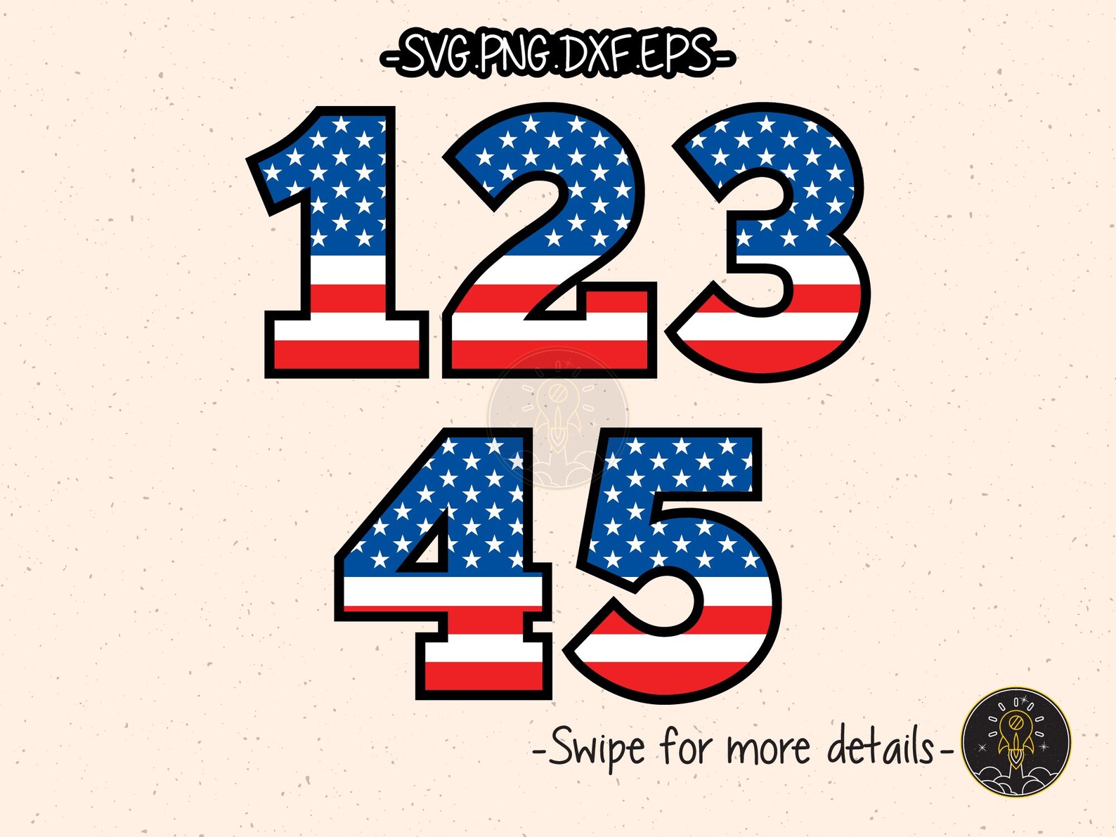 Patriotic USA Alphabet SVG, Numbers Font Cut File (digital Download) - Etsy