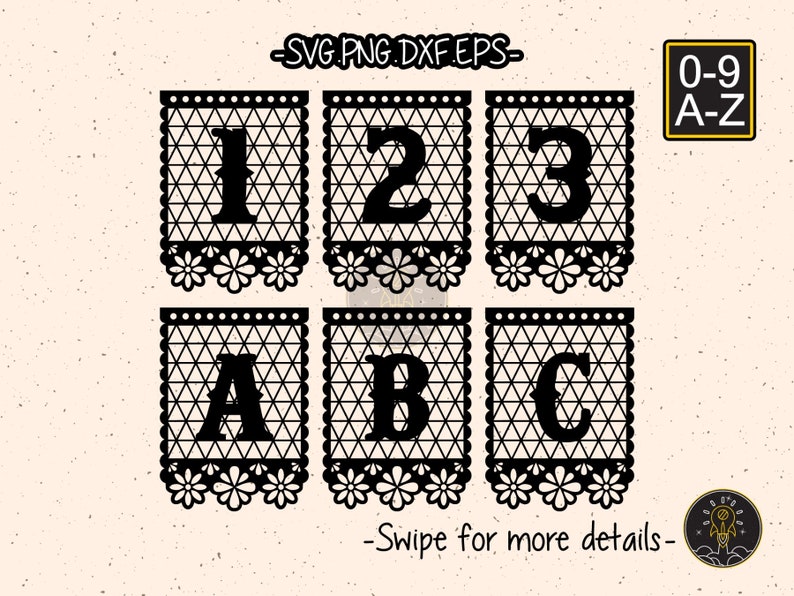 Papel Picado Number Letter Alphabet SVG Cut File Cricut - Etsy Hong Kong