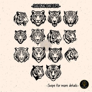 Tiger Head SVG Animal Mascot Cut File Cricut Clipart Silhouette Cameo ...