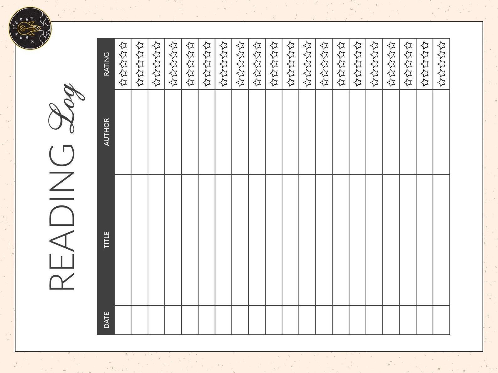 Book Tracker Reading Journal Reading Planner Book Review | Etsy