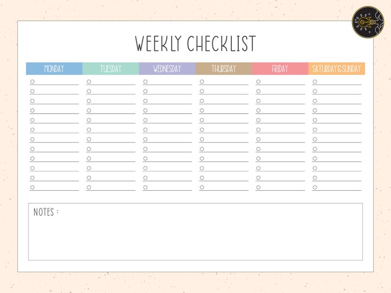 Fillable Editable Printable Blank Weekly / Daily Plan & | Etsy