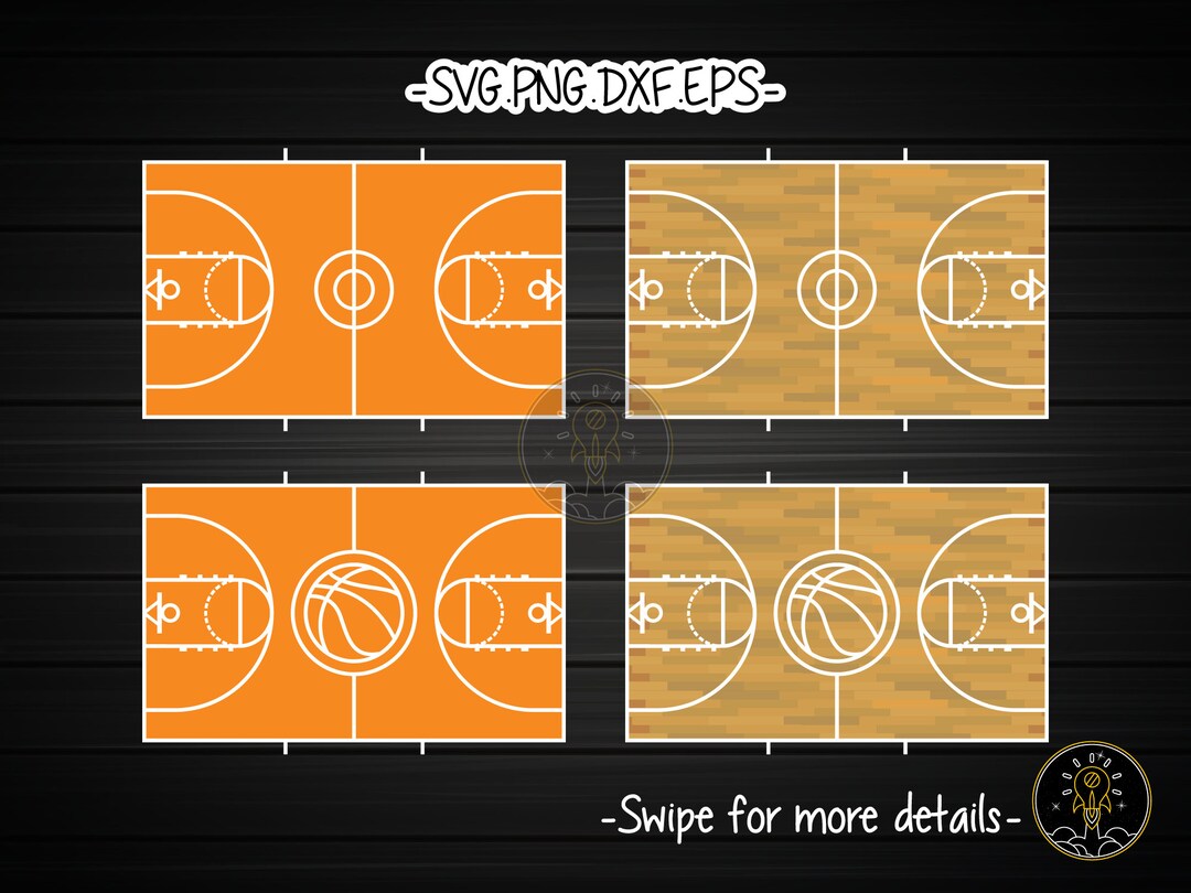 Basketball Court Field SVG Cut File Cricut Clipart - Etsy
