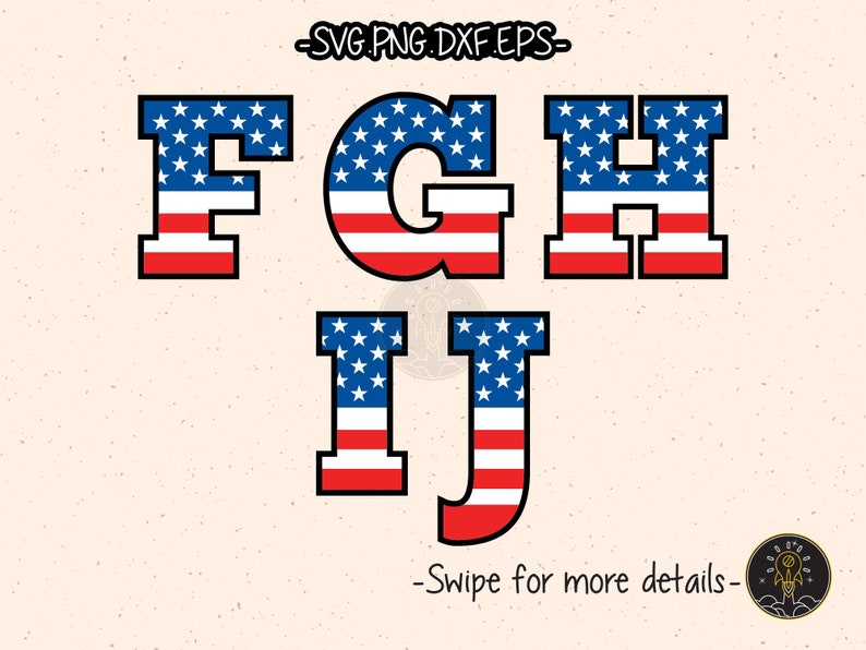 USA American Patriotic Independence Day Memorial Day Alphabet - Etsy