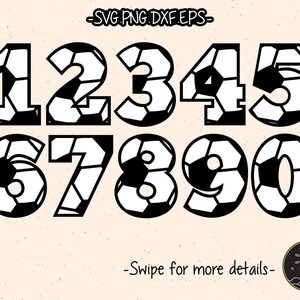 Soccer Football Number Letter Font Alphabet SVG Cricut Cut File Clipart ...