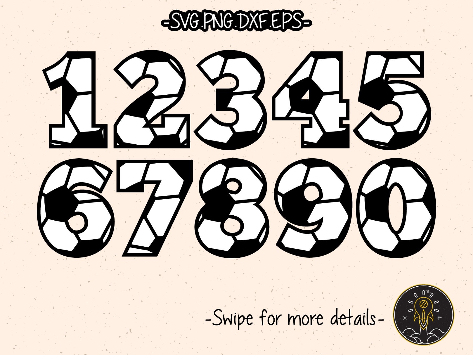 Soccer Football Number Letter Font Alphabet SVG Cricut Cut - Etsy