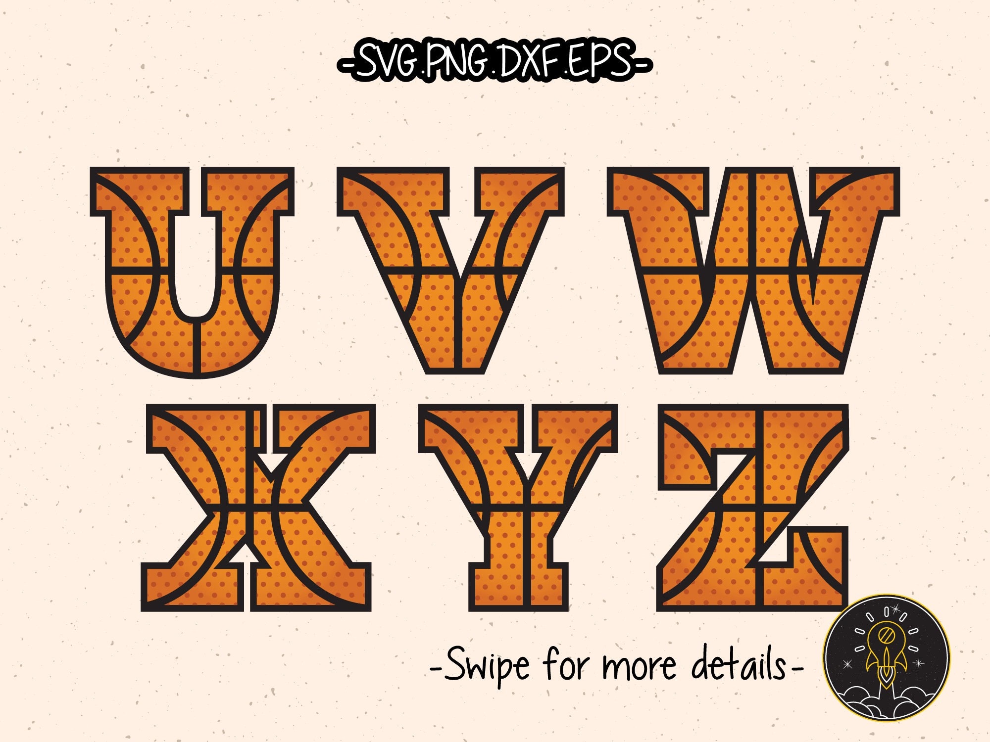 Basketball Team Number Letter Font Alphabet SVG Cut File - Etsy