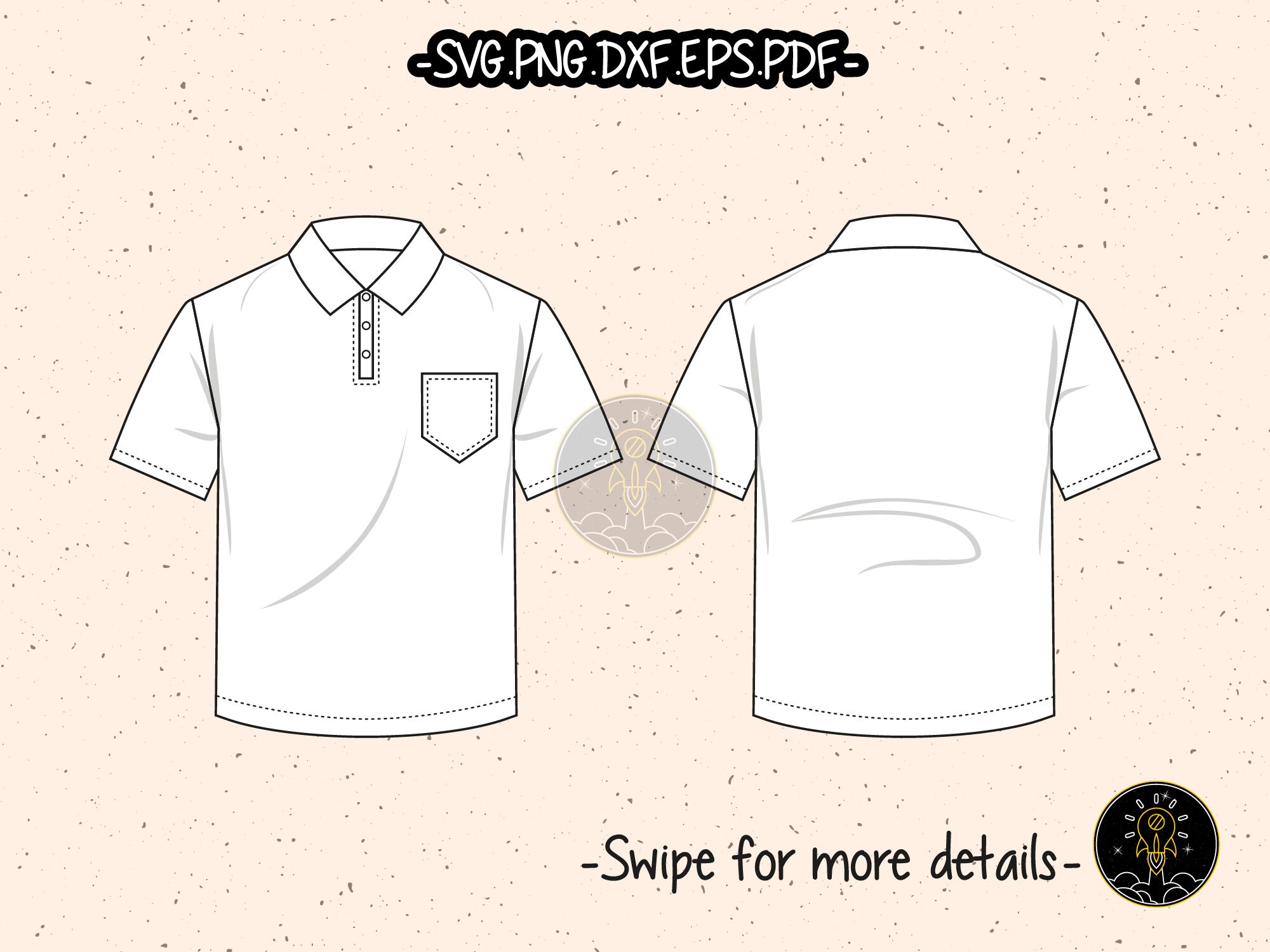 Polo Shirt With Pocket Template