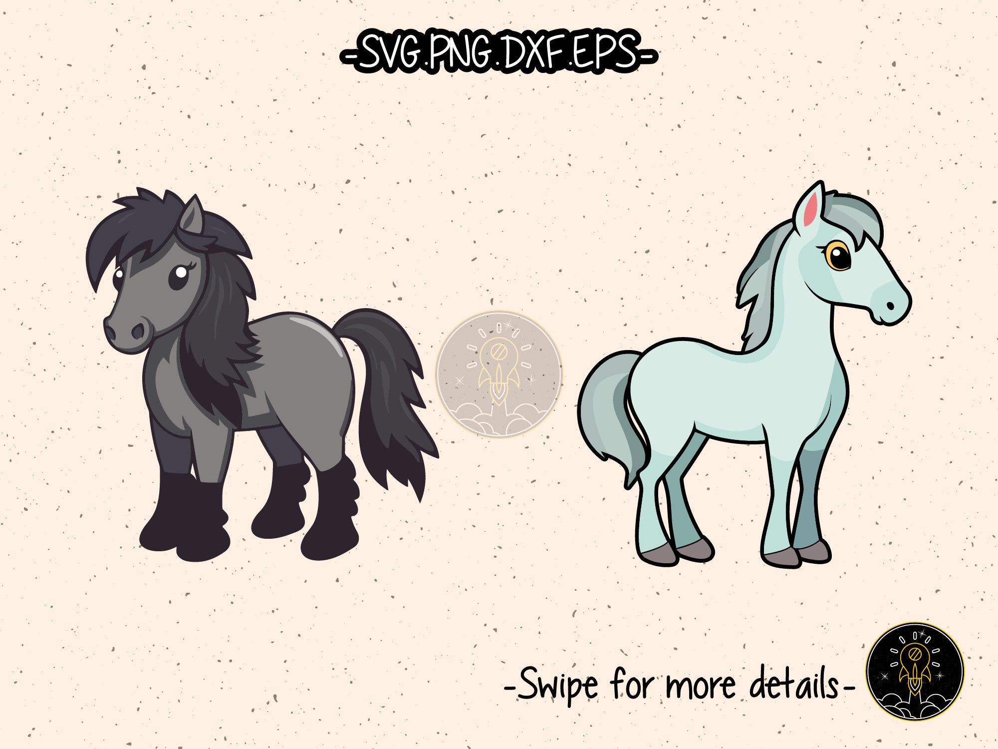 Cute Pony Horse Cartoon SVG Laser Cut File Cricut Clipart - Etsy