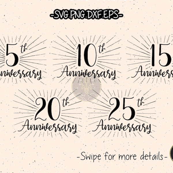 Anniversary Svg - Etsy