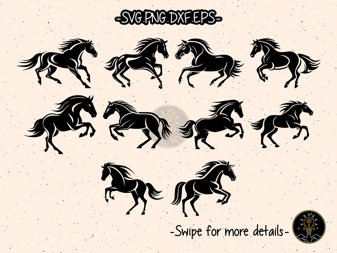 Mustang Horse Running SVG Team Mascot Cut File Cricut Clipart ...