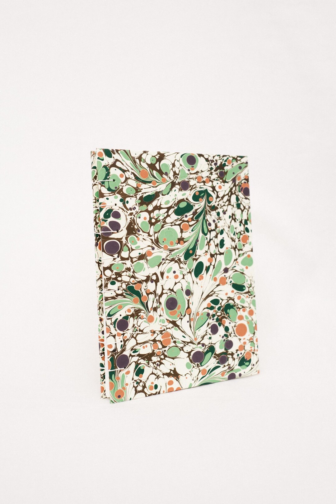 Handmade Marbled Coptic Bound Journal: Blank Sketchbook (7.25x5.25") - Etsy