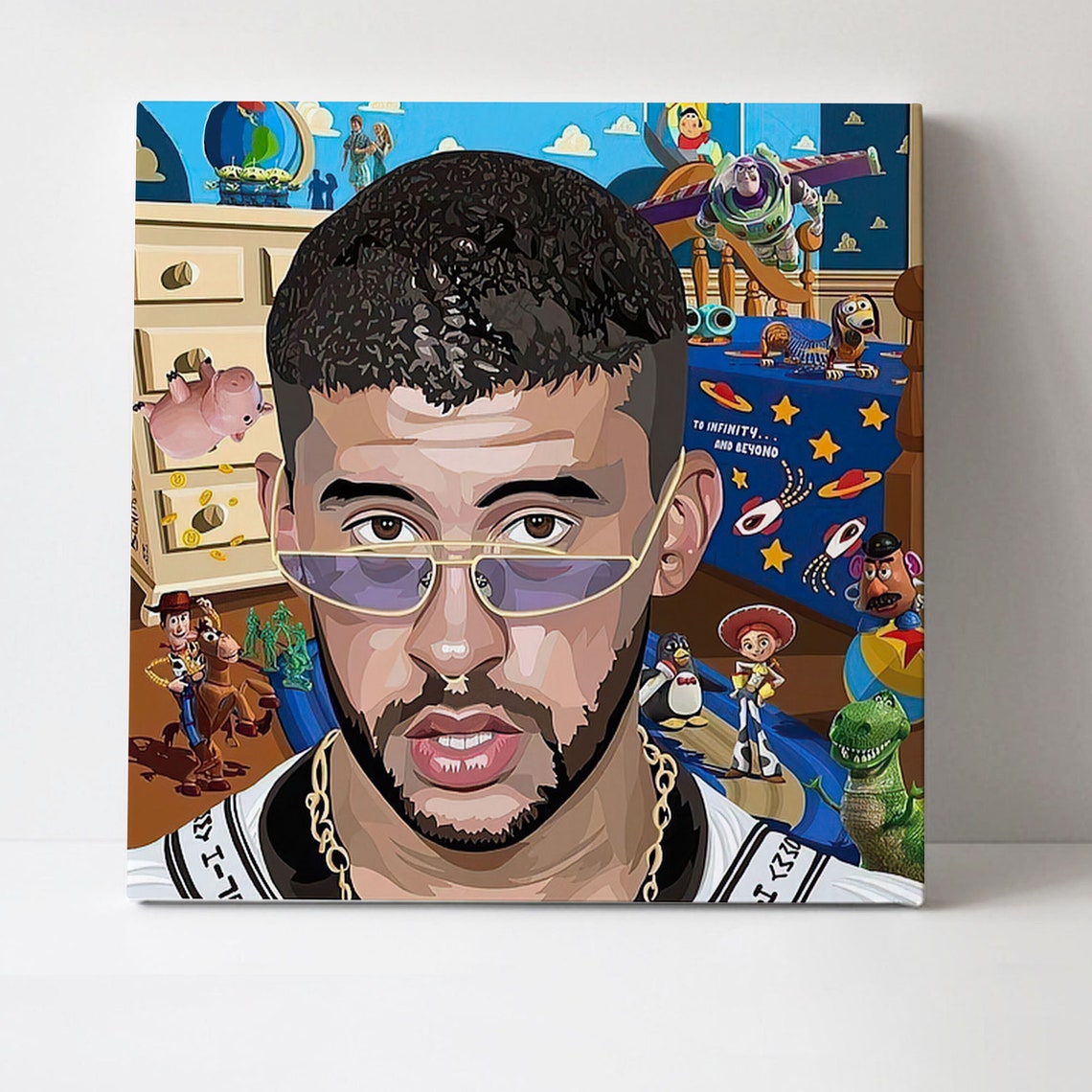 Bad Bunny Art Canvas Print Canvas Wall Art Home Decor Wall | Etsy