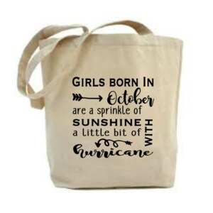 October Birthday Gift October Bag October Birthday Idea - Etsy UK