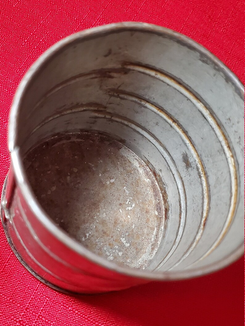 Two Antique TIN MEASURING CUPS. 2 7/8" H X 2 7/8" D. Handcrafted. Great ...