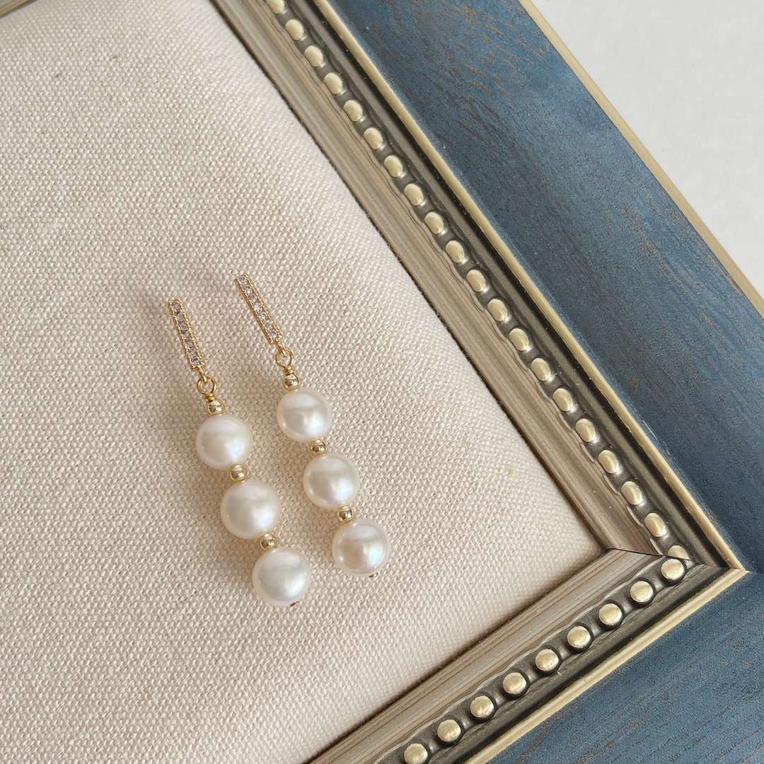 Bridal Pearl Earrings,pearl Drop Earrings,dangle Pearl Earrings ...