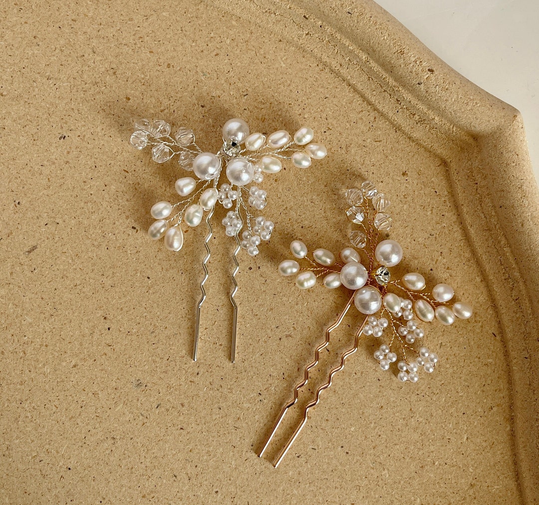 Real Freshwater Pearl Hair Pin,bridal Hair Pin,wedding Hair Pin,wedding ...
