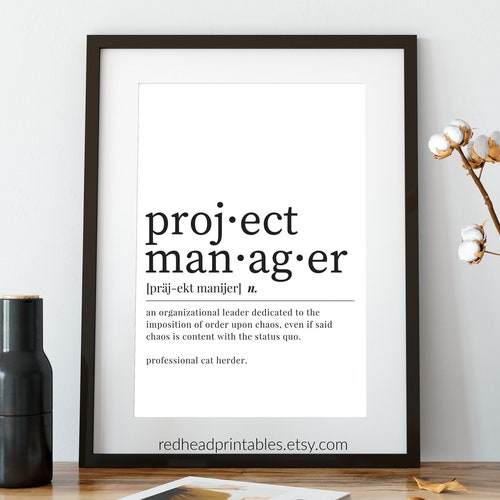 Project Manager Gift Office Printable Wall Art Funny - Etsy