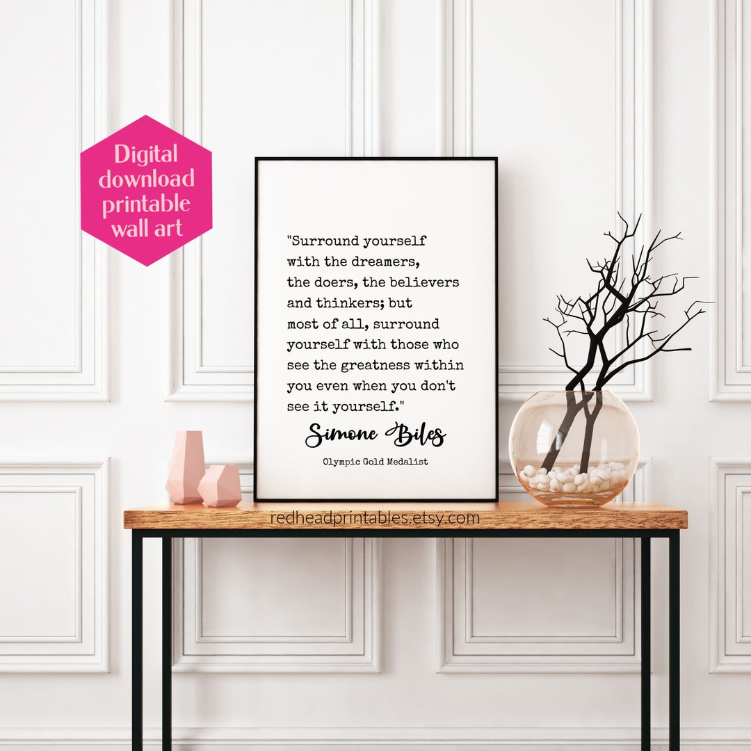 Simone Biles Quote Printable Wall Art, Gymnastics Poster, Gift for ...