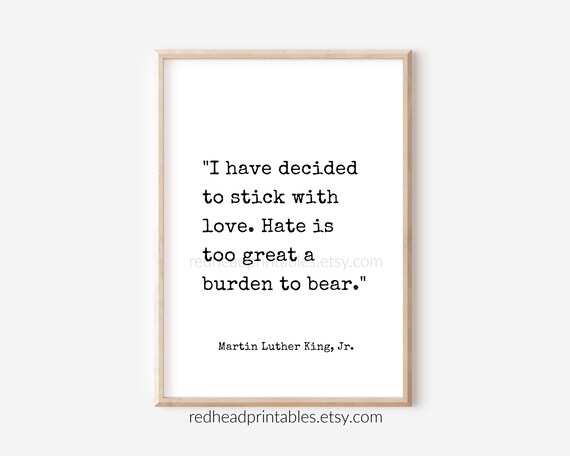 Martin Luther King Printable Wall Art MLK Jr Quote MLK Day | Etsy