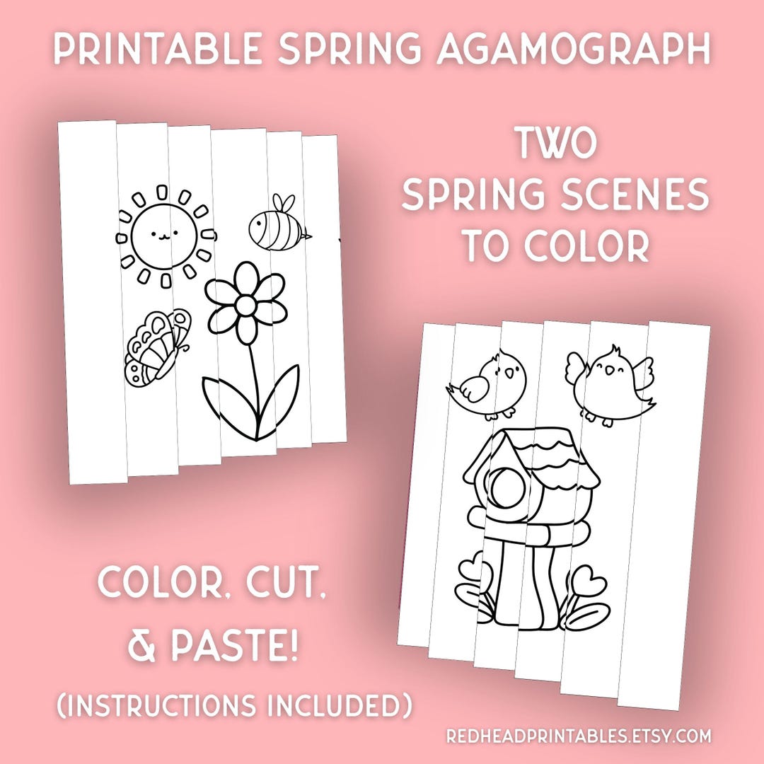 Agamograph Coloring Page Printable, Spring Agamograph, Optical Illusion ...
