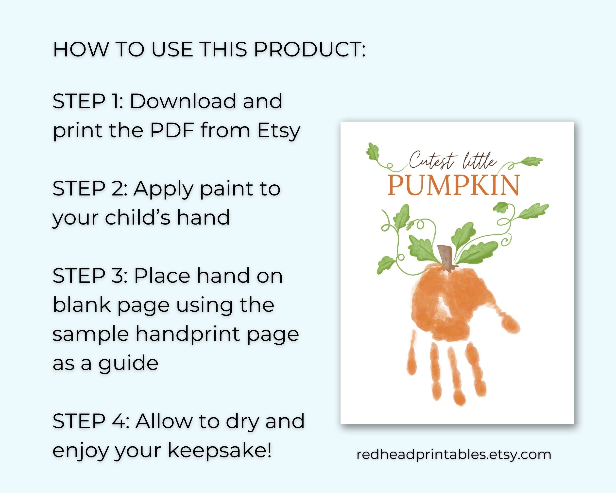 Fall Handprint Art for Kids, Printable Autumn Handprint Craft, Hello ...