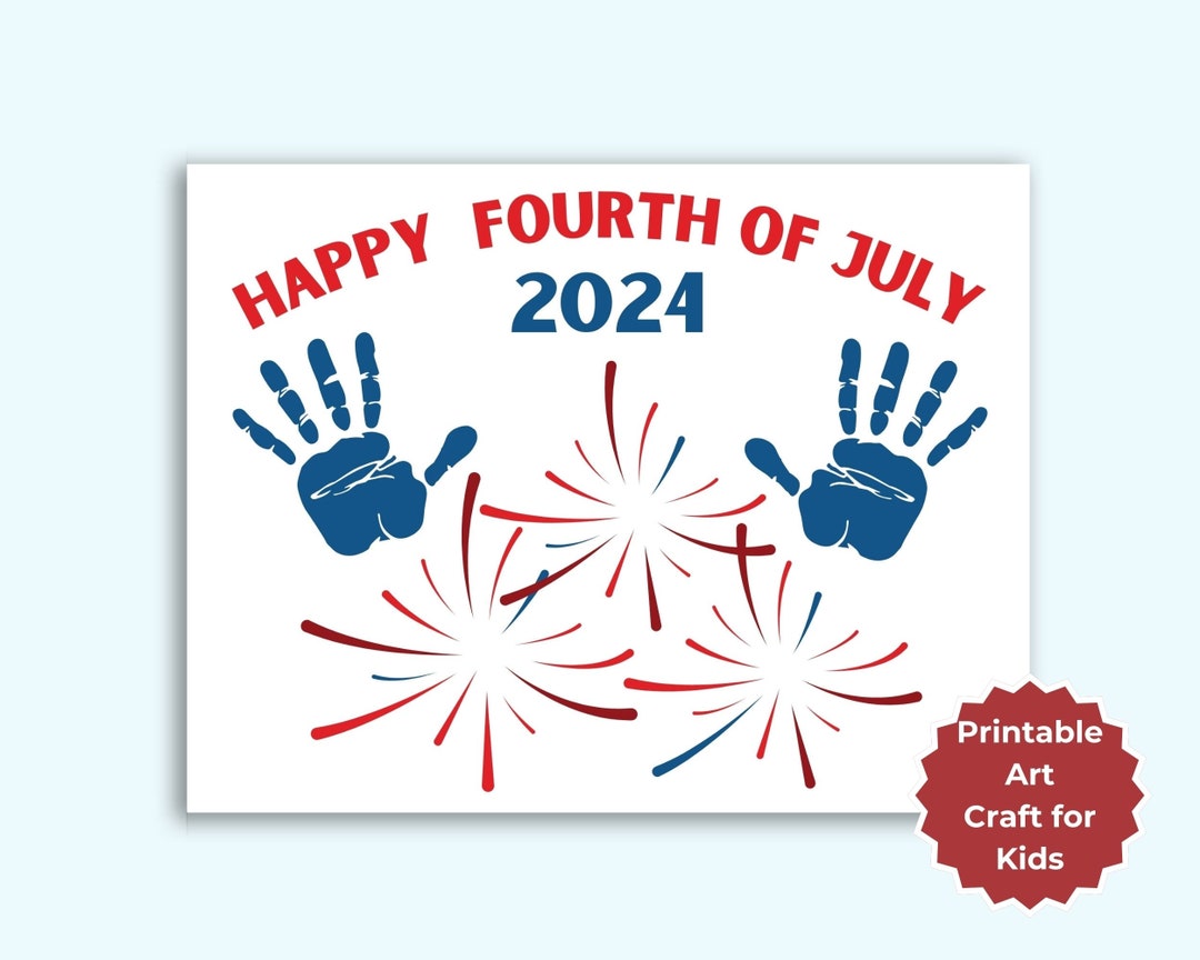 Fourth of July Handprint Art, Independence Day Craft, Patriotic Crafts ...