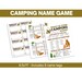 Camping Game Printable, Camping Name Game, Kids Camping Activity, Fun ...