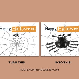 Halloween Handprint Art Craft for Kids, Spider Handprint Craft ...