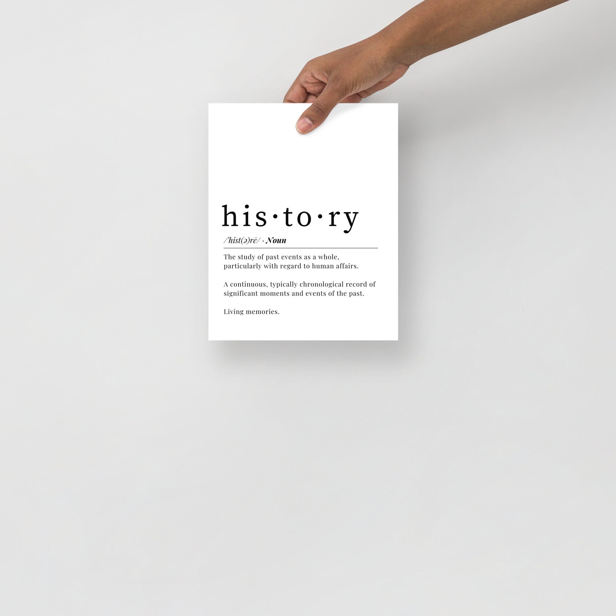 History Definition Poster History Dictionary Poster | Etsy