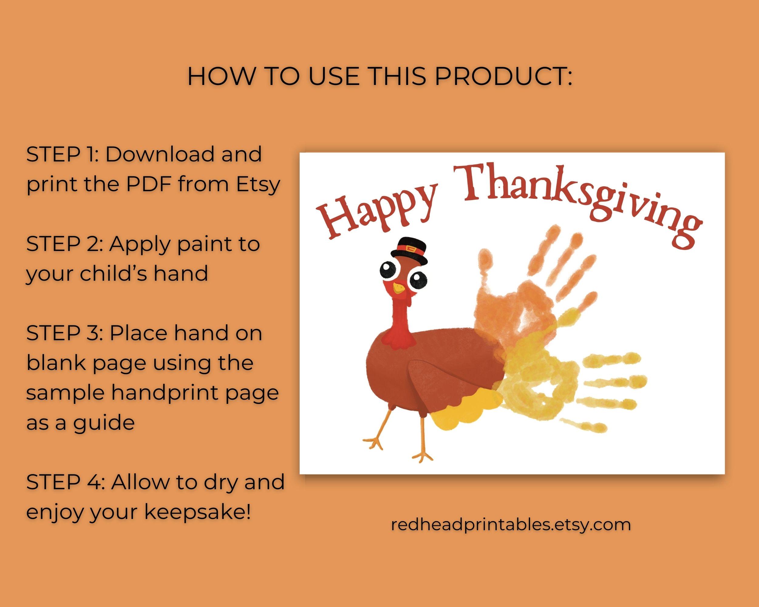 Thanksgiving Turkey Handprint Craft, Thanksgiving Crafts for Kids ...