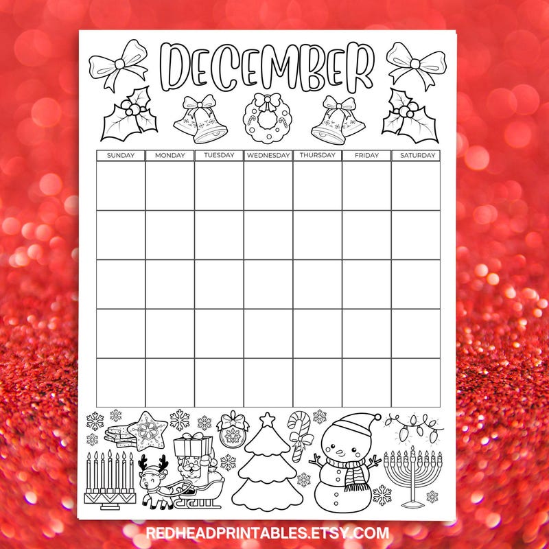 Kids December Calendar - Etsy