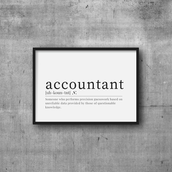 Accountant Definition Printable Wall Art Landscape Gift for - Etsy