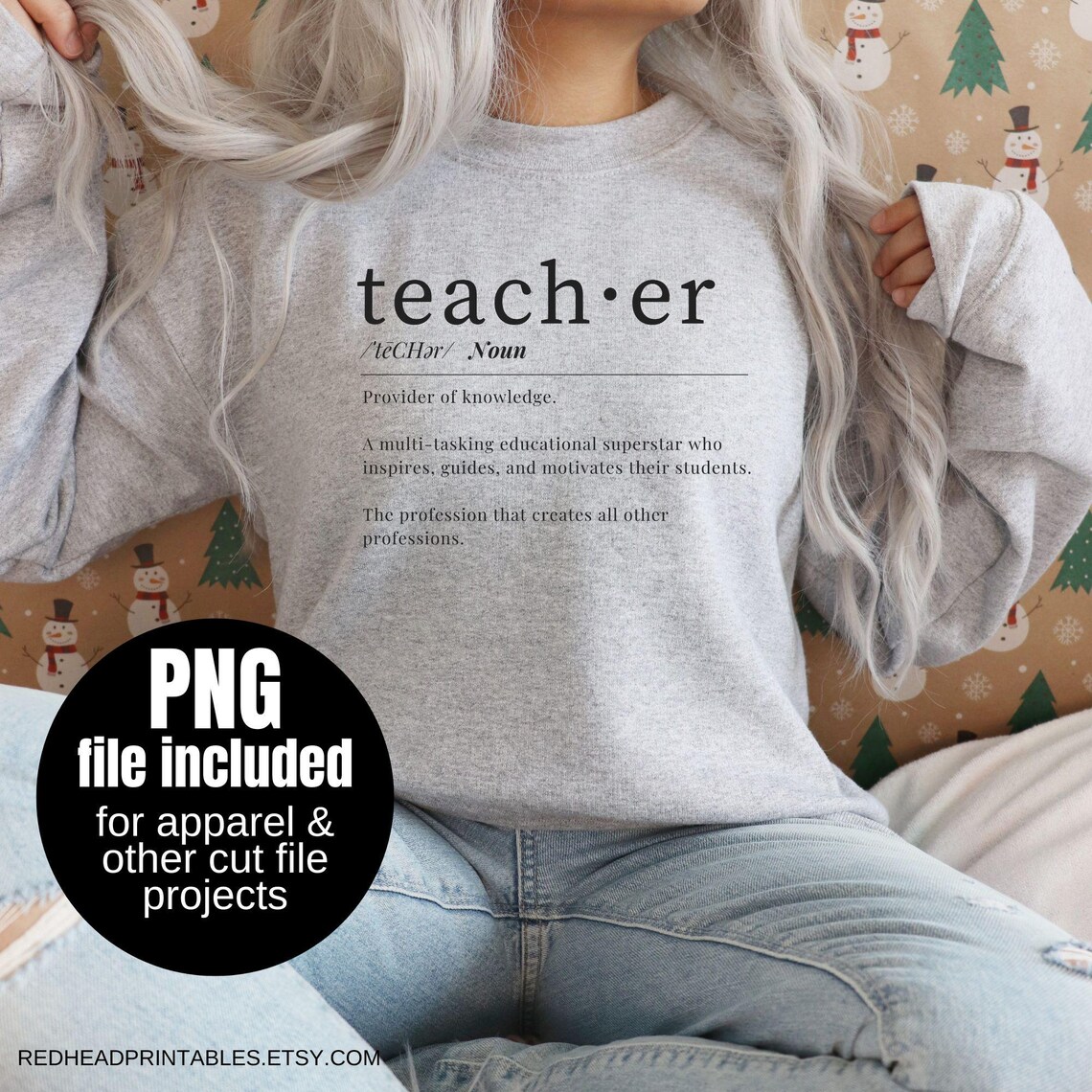Teacher Definition Printable File, Teacher Dictionary Digital File ...