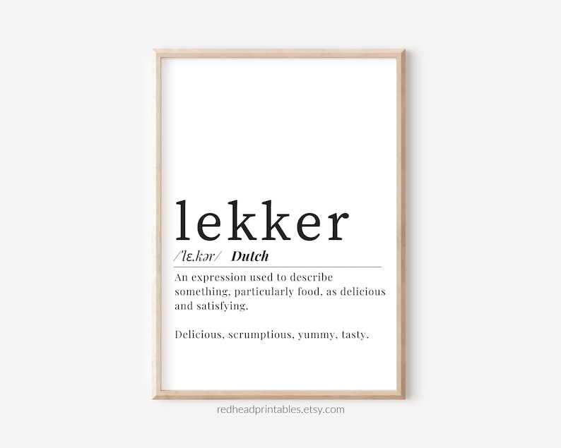 Dutch Definitions Printable Wall Art Bundle, Gezellig Definition ...