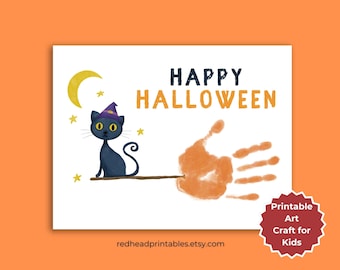 Halloween Handprint Art Craft for Kids, Spider Handprint Craft ...