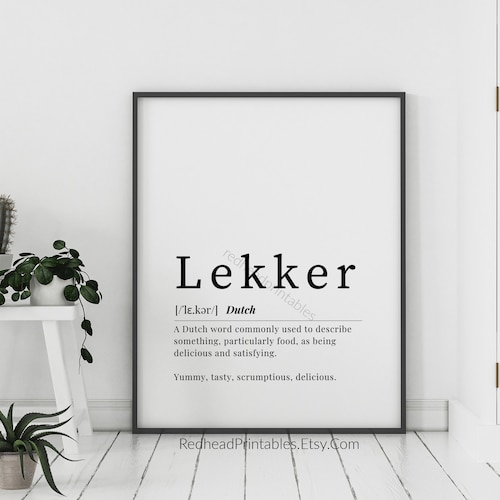 Lekker Definition Printable Wall Art Dutch Wall Art Digital - Etsy