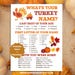 Whats Your Turkey Name Printable Game, Thanksgiving Game Printable ...