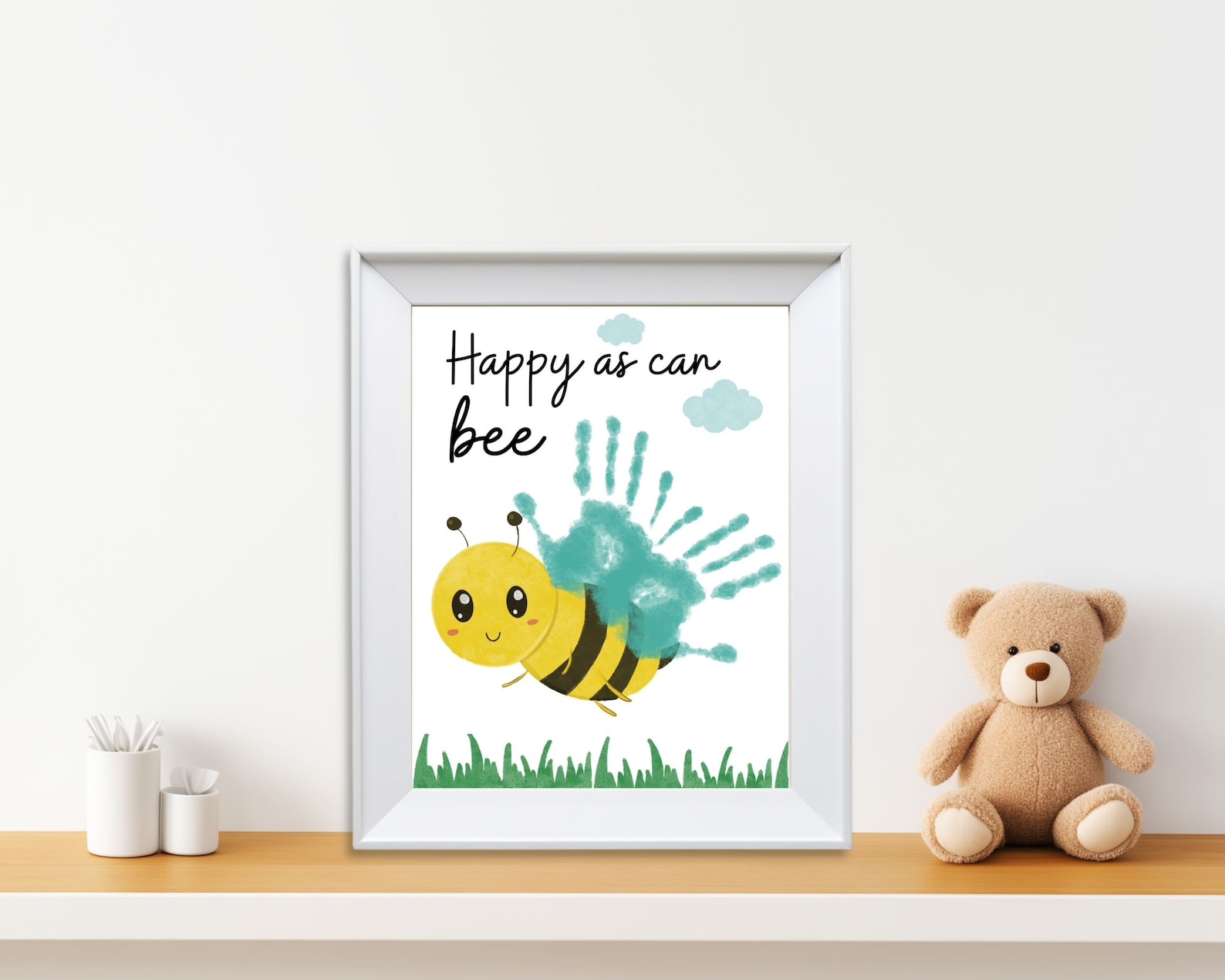 Handprint Flower Art Craft, Printable Handprint Art for Kids, Summer ...