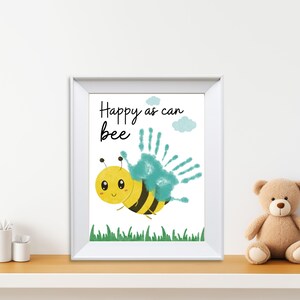 Handprint Flower Art Craft, Printable Handprint Art for Kids, Summer ...