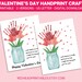 Valentines Day Handprint Art Craft, Preschool Craft Printable, Love ...