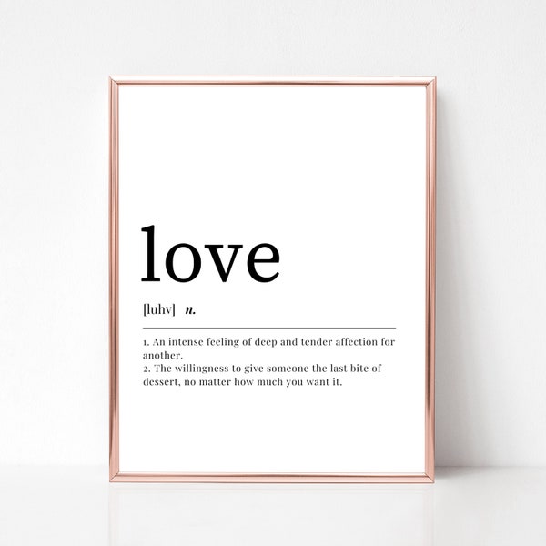 Love Definition - Etsy