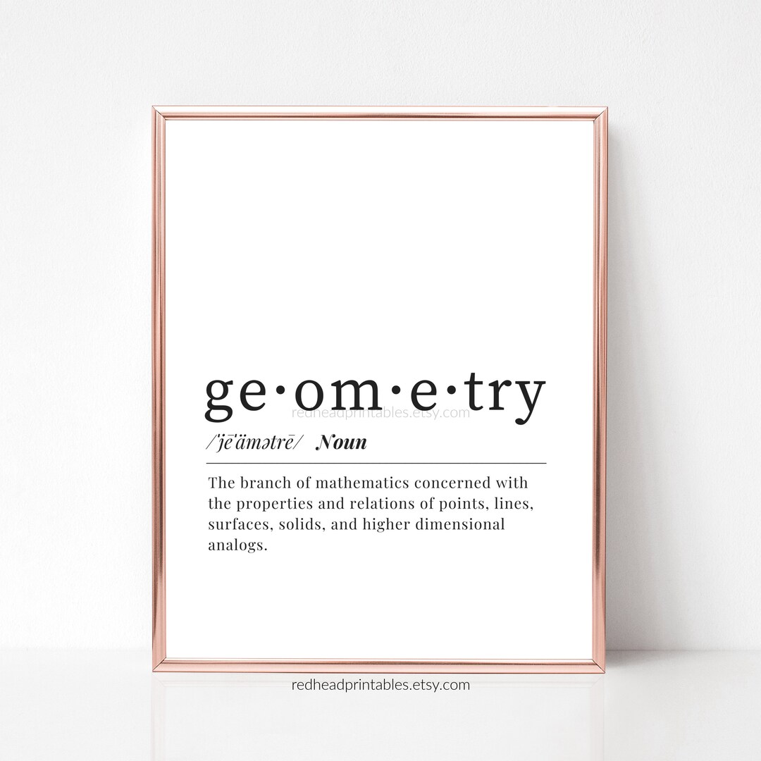 Geometry Definition Printable Wall Art, Geometry Classroom Poster ...