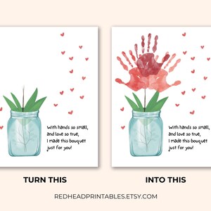 Valentines Day Handprint Art Craft, Preschool Valentines Day Craft ...