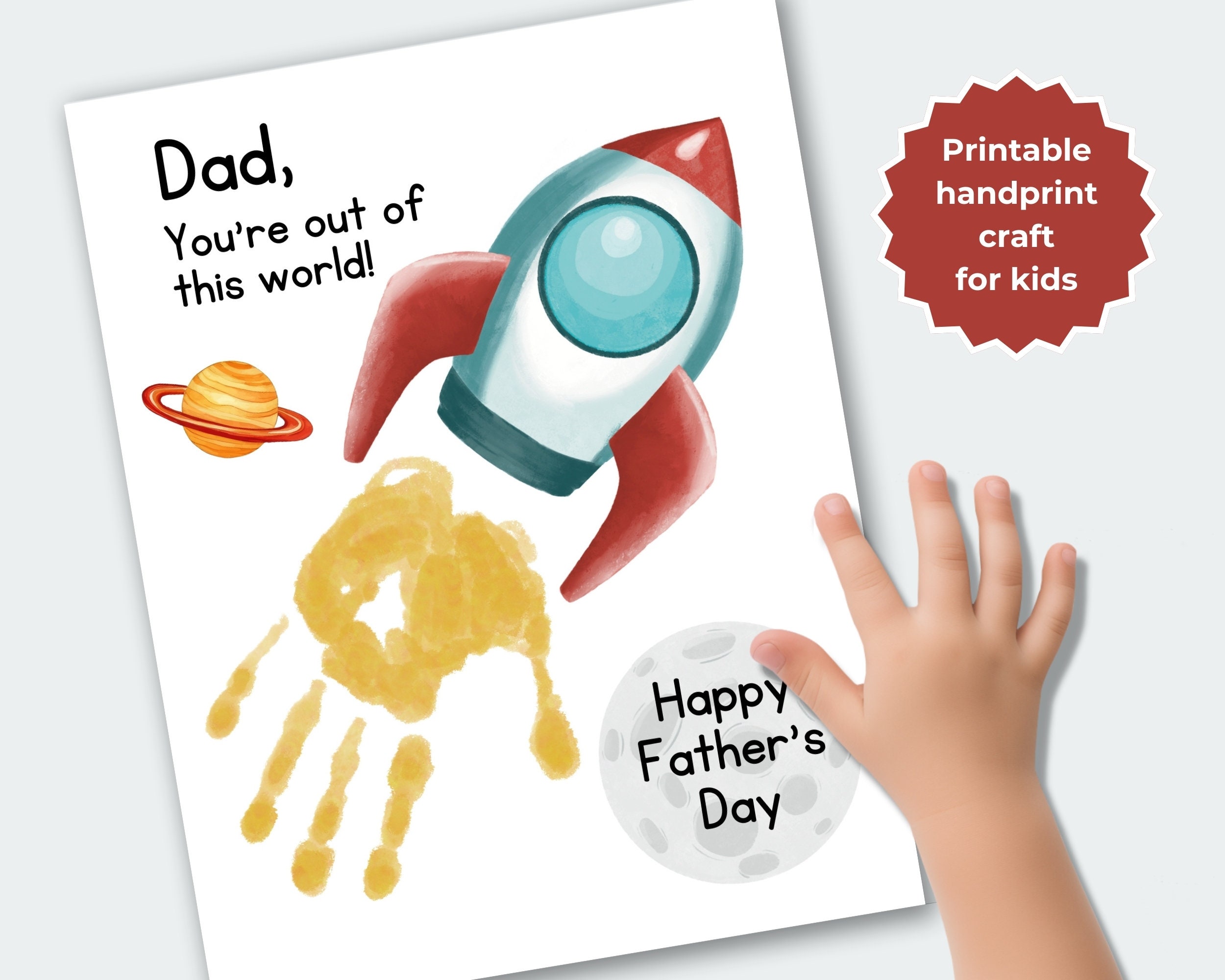 Fathers Day Handprint Craft, Handprint Fathers Day Art, Fathers Day ...