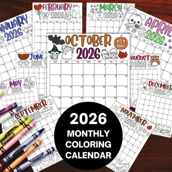 Mandala Calendar 2026 - Etsy