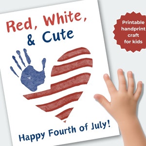 Fourth of July Handprint Craft, Printable Handprint Art, Kids 4th of ...