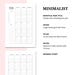 2025 Month Over 2 Pages Planner Inserts, Printable A4 Size, Minimalist ...