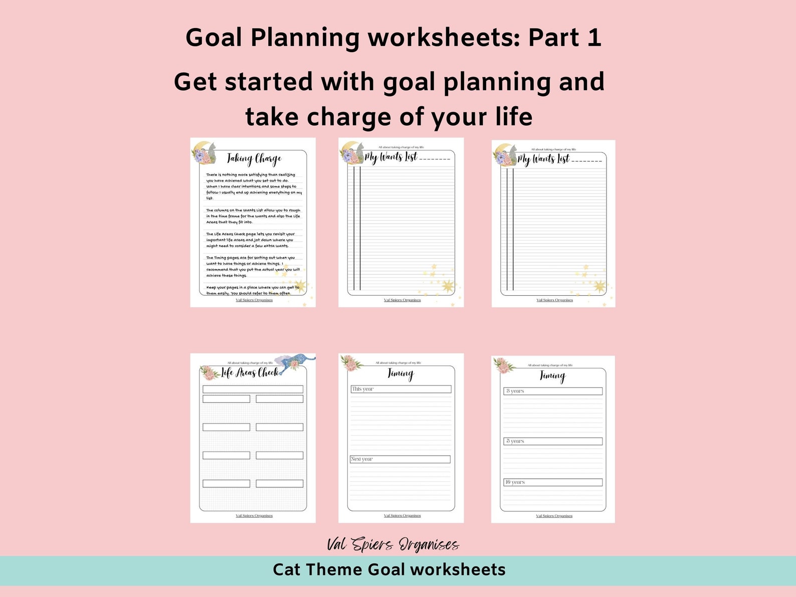 Digital Planner Goals Worksheets Part 1, for Goodnotes and Printable ...
