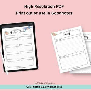 Digital Planner Goals Worksheets Part 1, for Goodnotes and Printable ...
